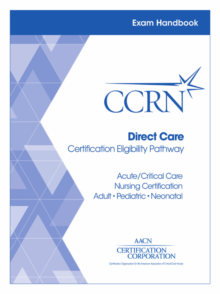 CCRN Exam Handbook | PDF | Nursing | Intensive Care Medicine