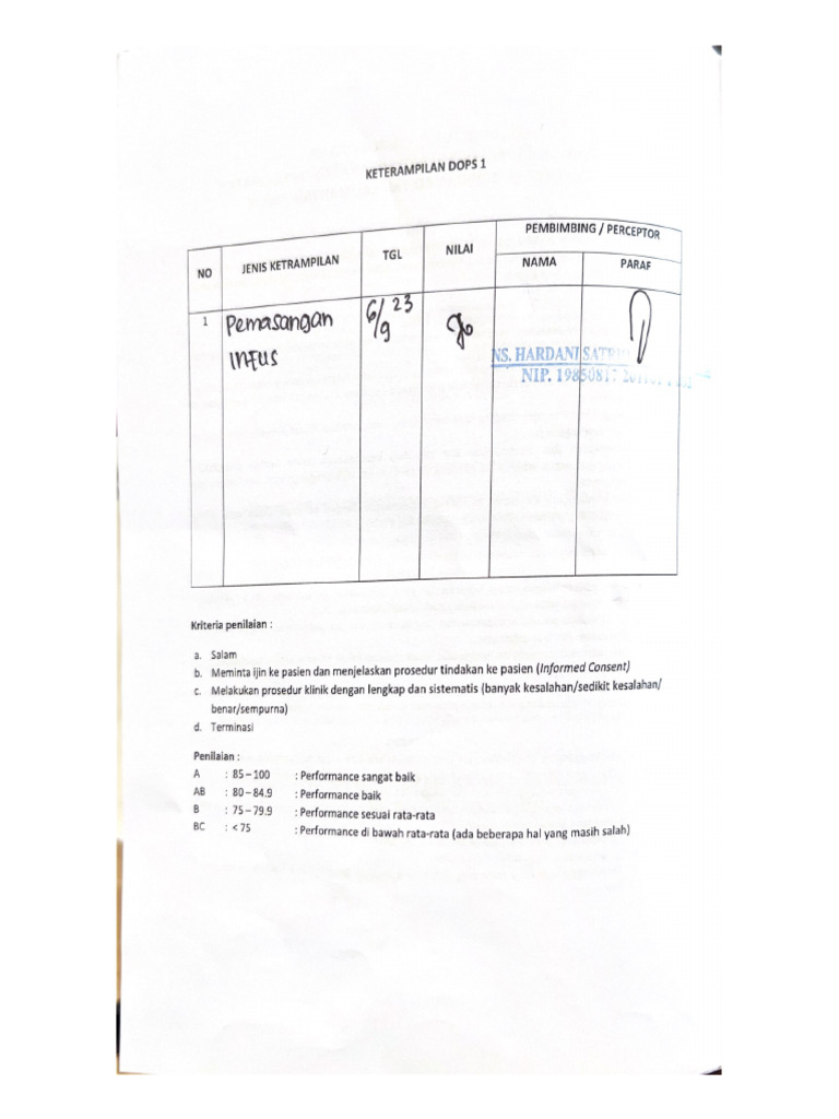 Keterampilan Dops 1 2 | PDF