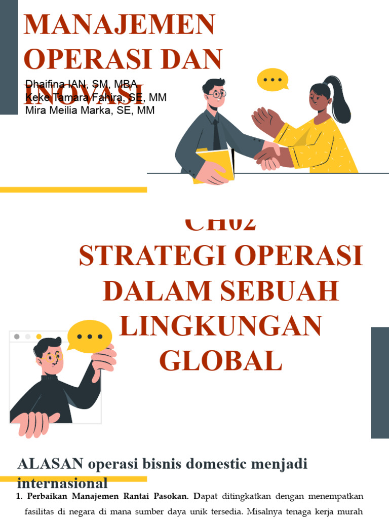 2021 - Manop - Strategi Operasi Dalam Sebuah Lingkungan Global | PDF