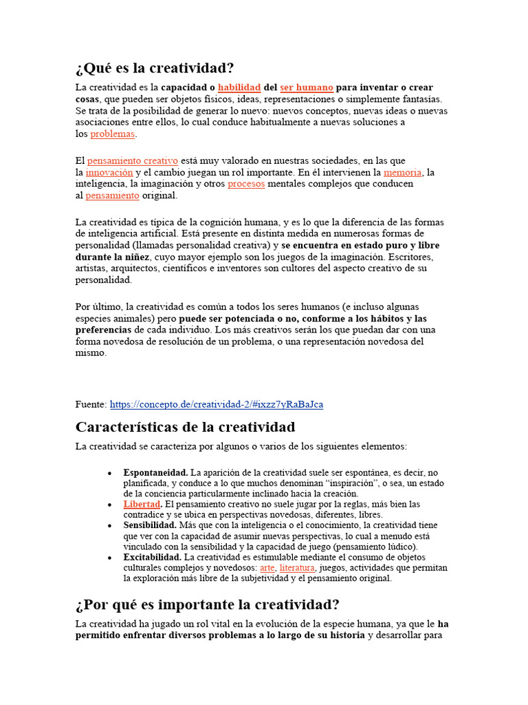 Qué Es La Creatividad | PDF | Creatividad | Pensamiento