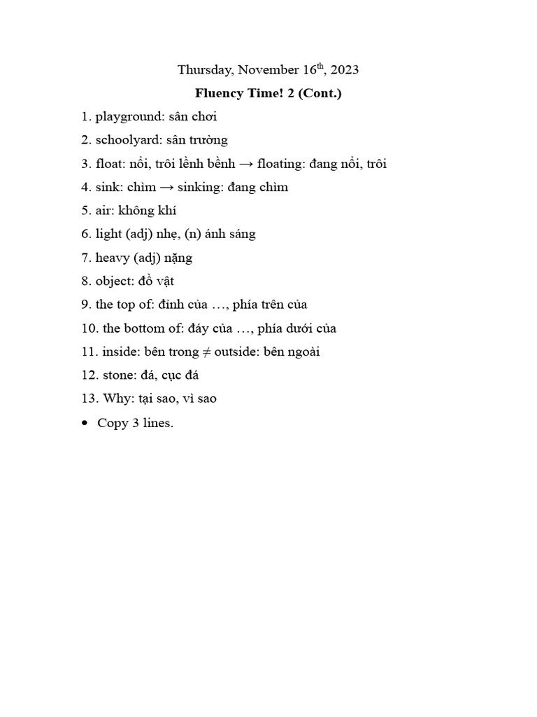 Fluency Time! 2 (Cont.) | PDF