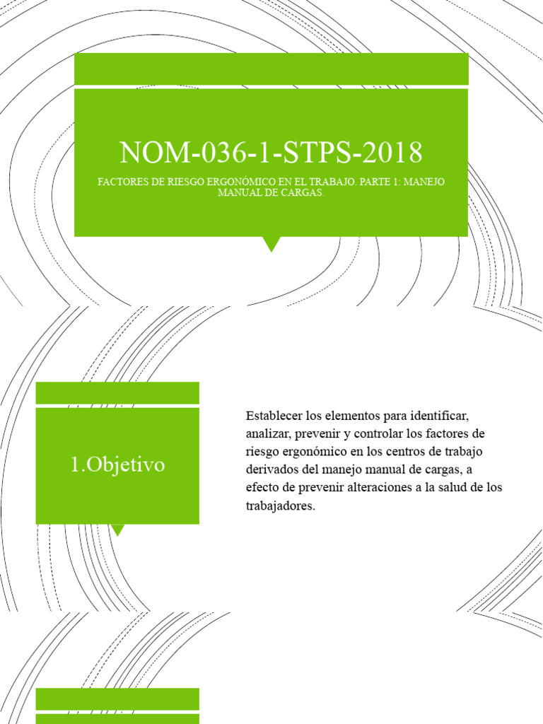 Nom 036 1 STPS 2018 | PDF | Factores humanos y ergonomía