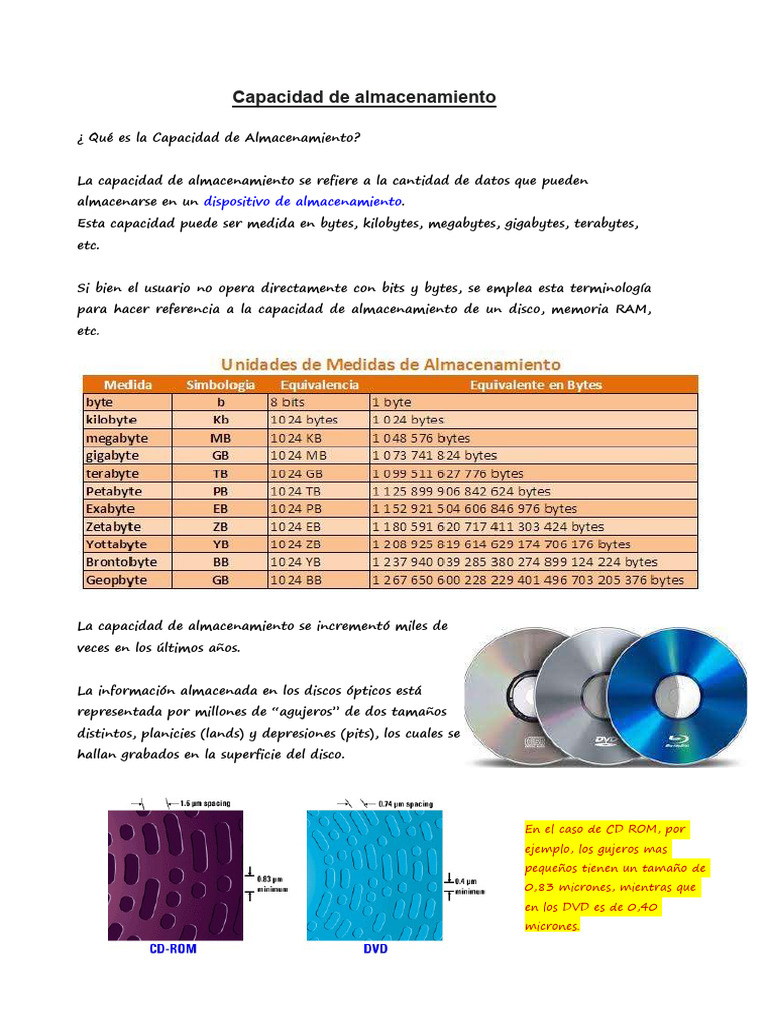 Actividad Nro 7 - Capacidad de Almacenamiento | Descargar gratis PDF ...