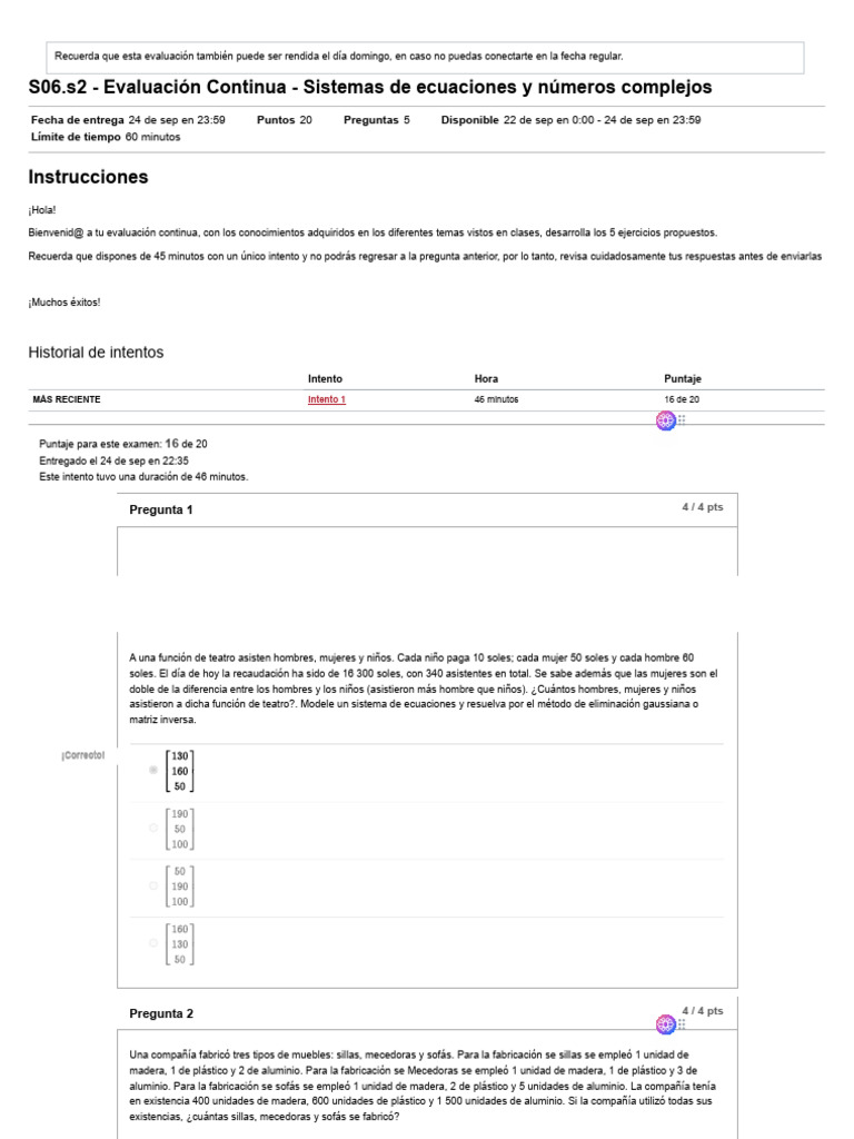 S06.s2 - Evaluación Continua - Sistemas de Ecuaciones y Números Complejos - INTRODUCCION A LA ...