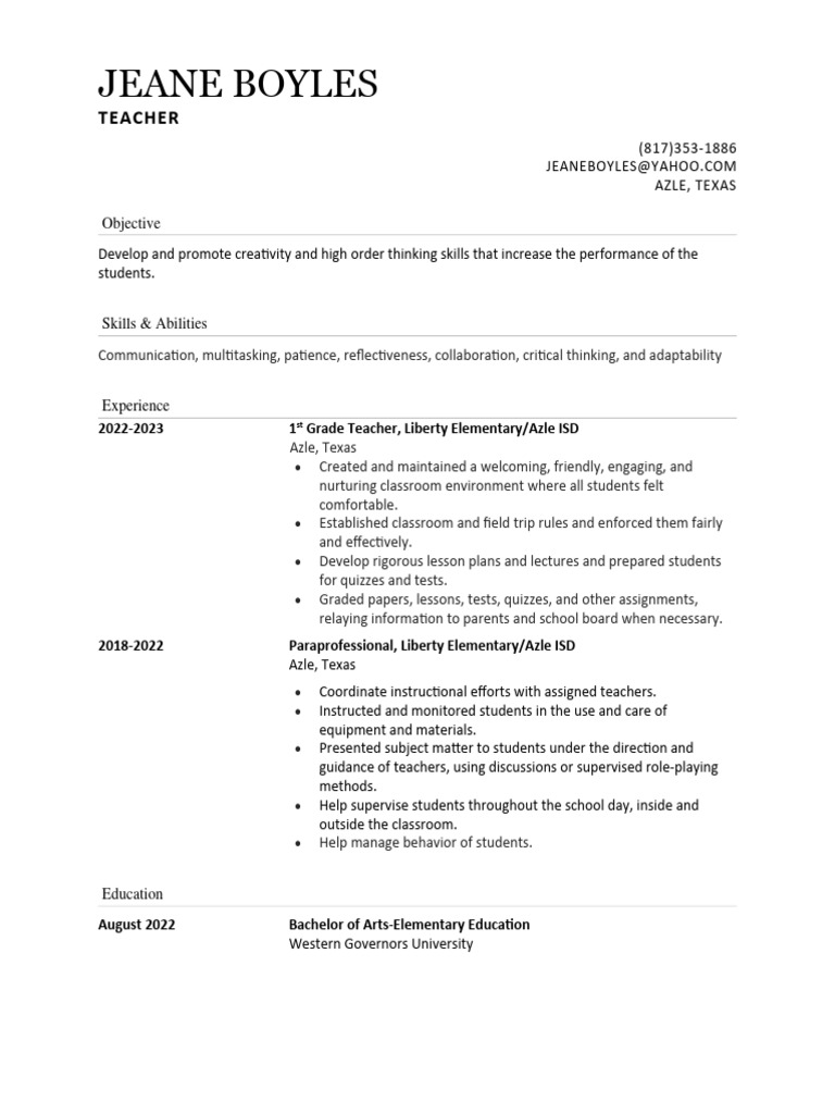 Resume 2023 | PDF