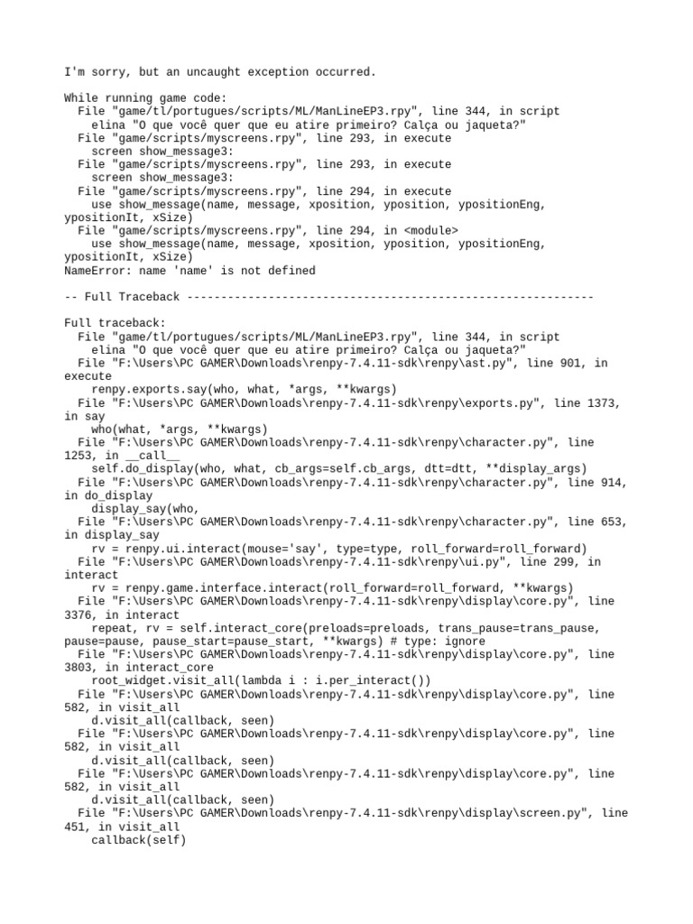 Traceback | PDF | Computer Architecture | Computing