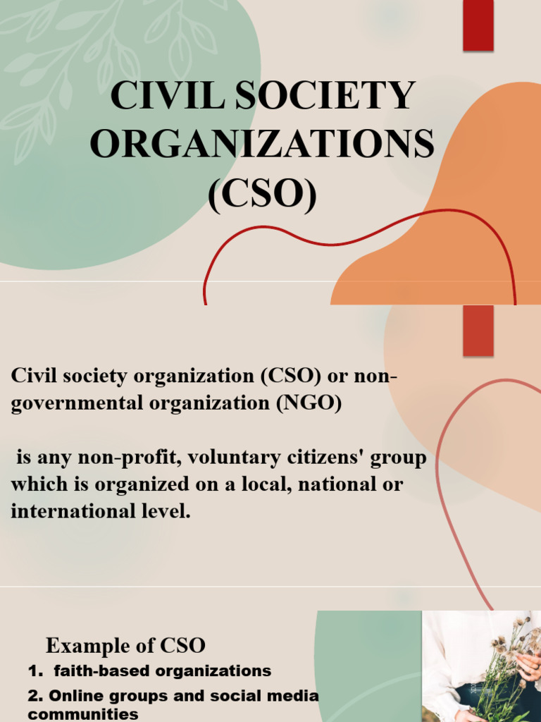 Civil Society Organizations (Cso) | PDF | Non Governmental Organization ...