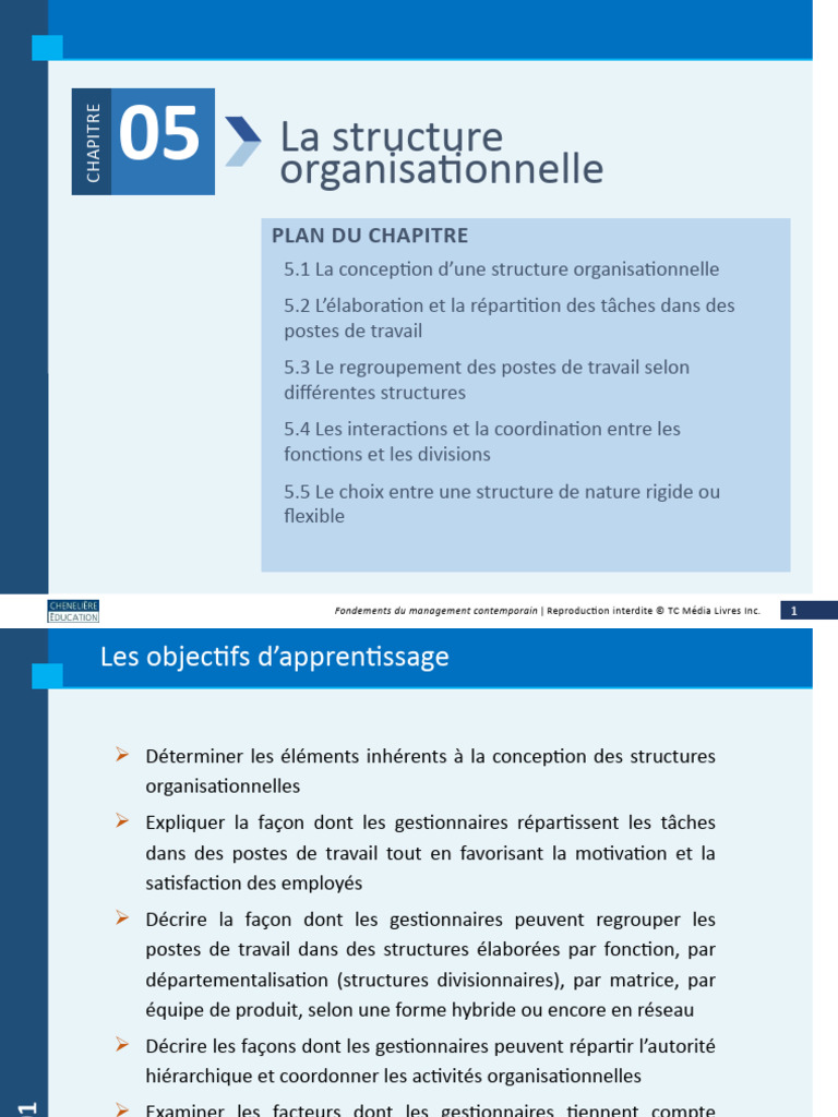 Conception et structures organisationnelles | PDF | Motivation | Motivant