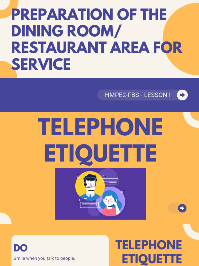 Hmpe - FBS - Lesson 1 - Copy of Lecture | PDF | Tableware | Spoon