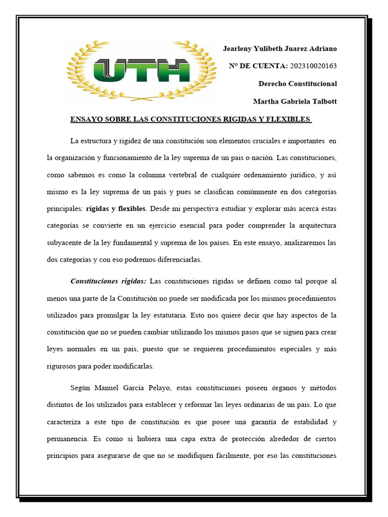Constituciones Rigidas y Flexibles | PDF | Constitución | Evolución
