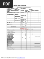 Análisis de Procesos: Formato DAP | PDF