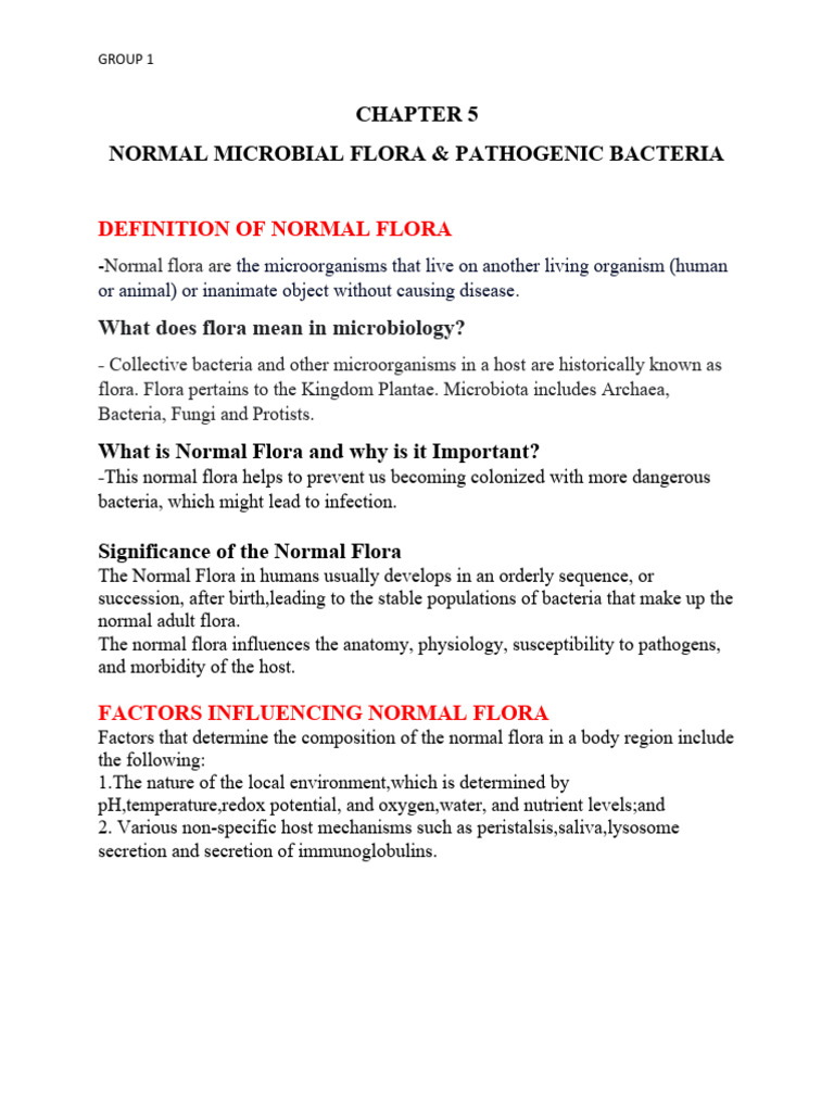 Chapter 5 Normal Microbial Flora and Pathogenic Bacteria Hard | PDF | Staphylococcus | Bacteria