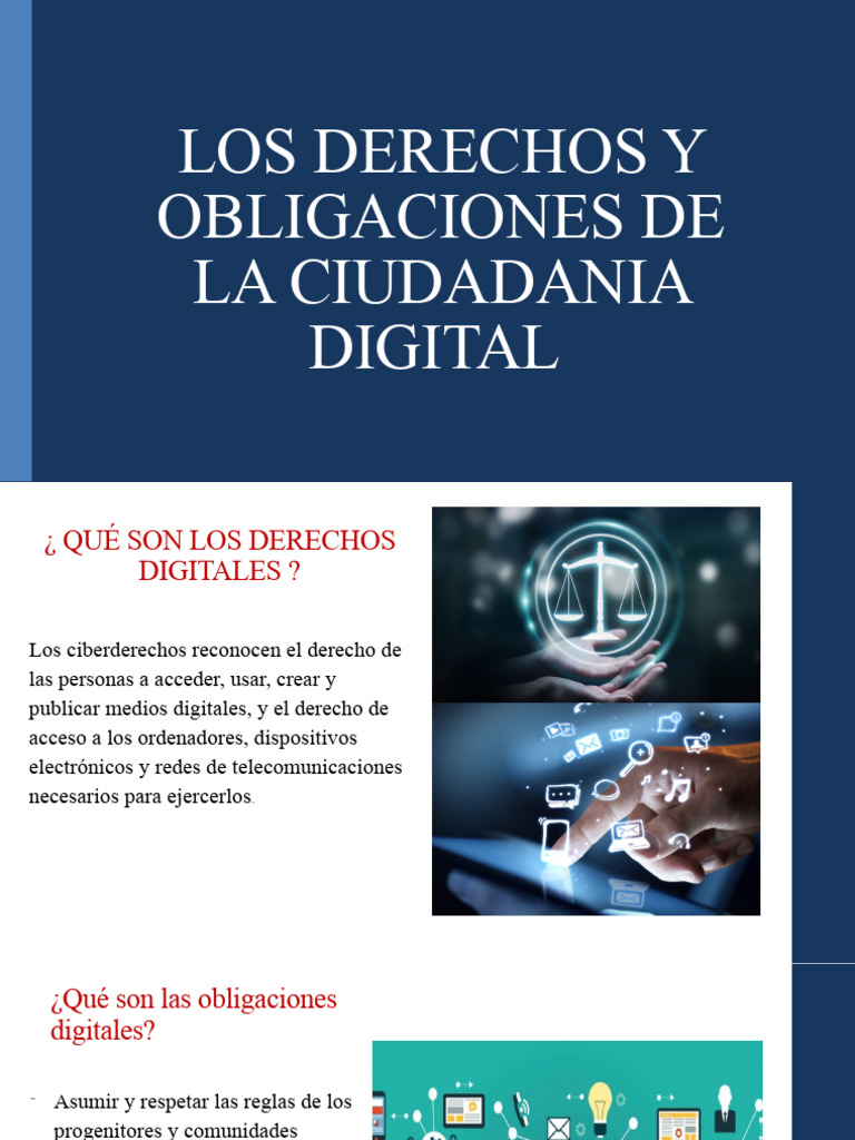 Los Derechos Y Obligaciones De La Ciudadania Digital Pdf Internet