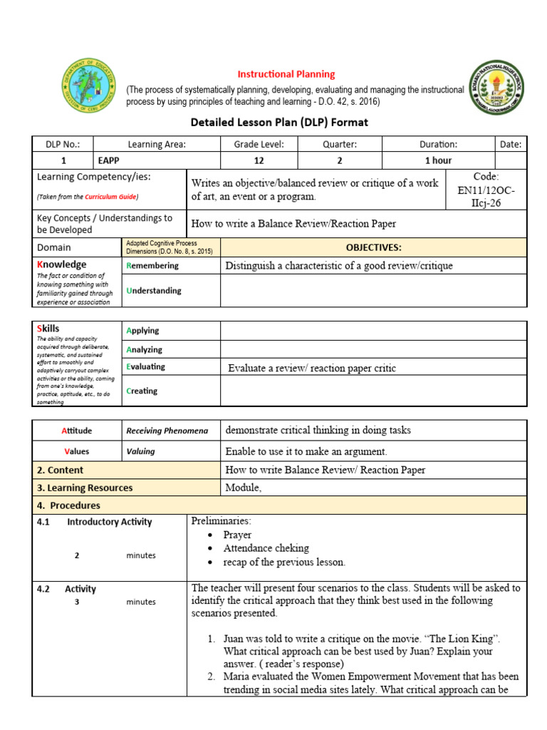 Lesson Plan | PDF | Learning | Gender Studies