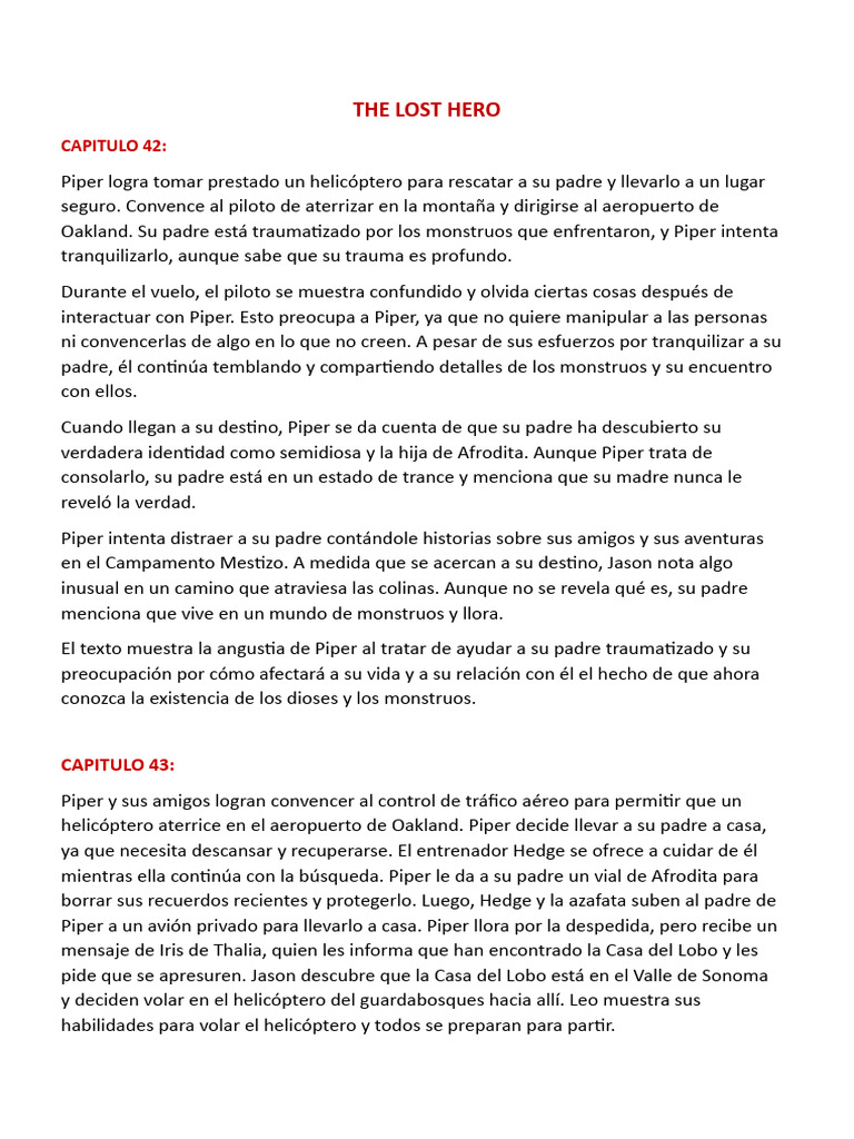 The Lost Hero 42 - 45 | PDF | Hera | Jason