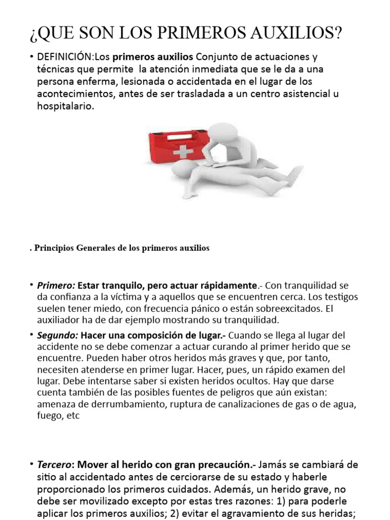 Los Primeros Auxilios | PDF | Quemar | Primeros auxilios