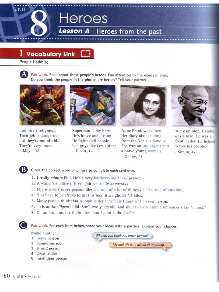 Lesson 10 - Heroes | PDF