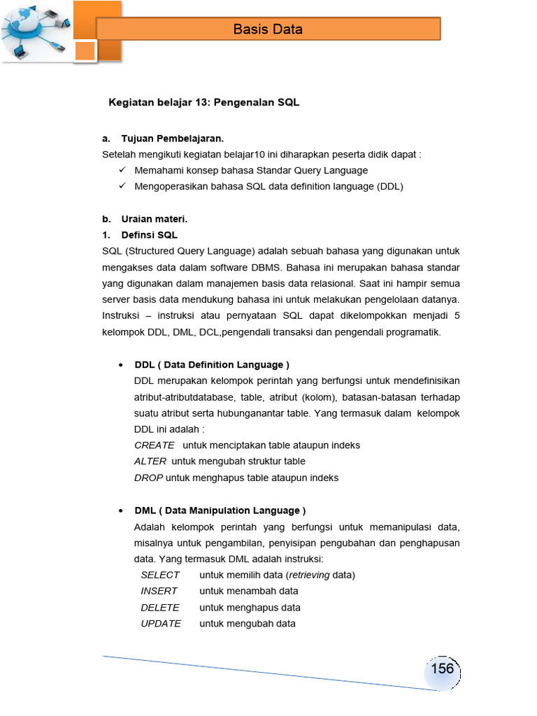 Kelas 11 SMK Basis Data | PDF