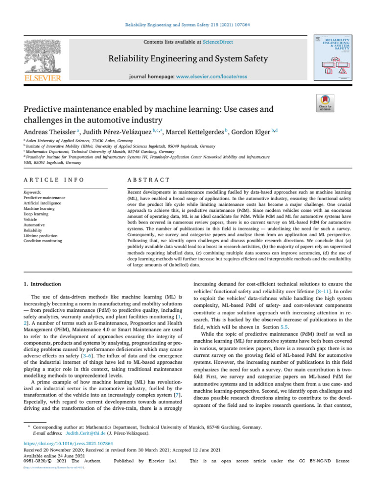 Predictive Maintenance Enabled by Machine Learning - Use Cases and ...