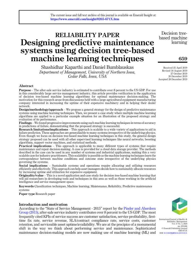 Designing Predictive Maintenance | PDF | Machine Learning | Statistical ...