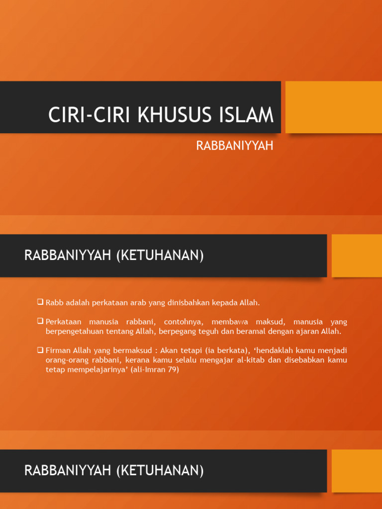 Ciri-Ciri Rabbani dalam Islam | PDF | Agama & Spiritualitas