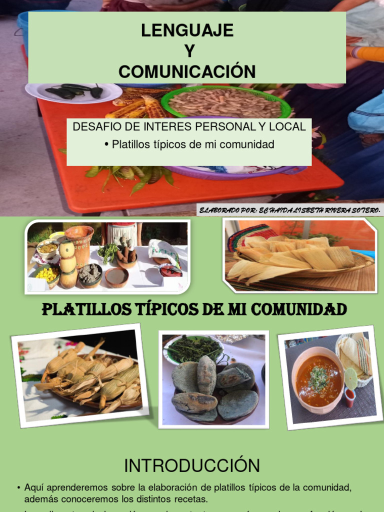 Platillos Típicos de Mi Comunidad | PDF | Alimentos | Té