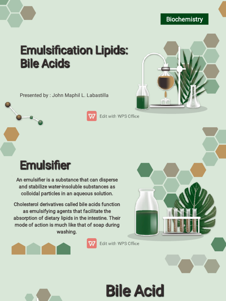 Emulsification Lipids | PDF | Bile | Chemical Substances