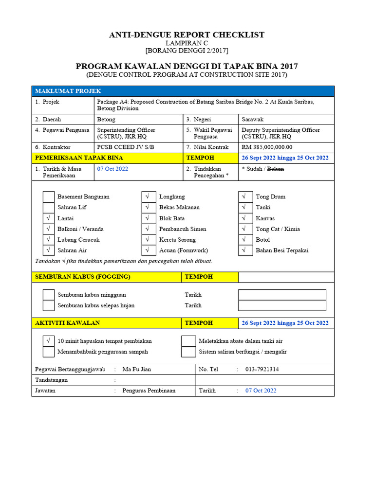 2205 PA4 Dengue Control Report Oct 2022 | PDF