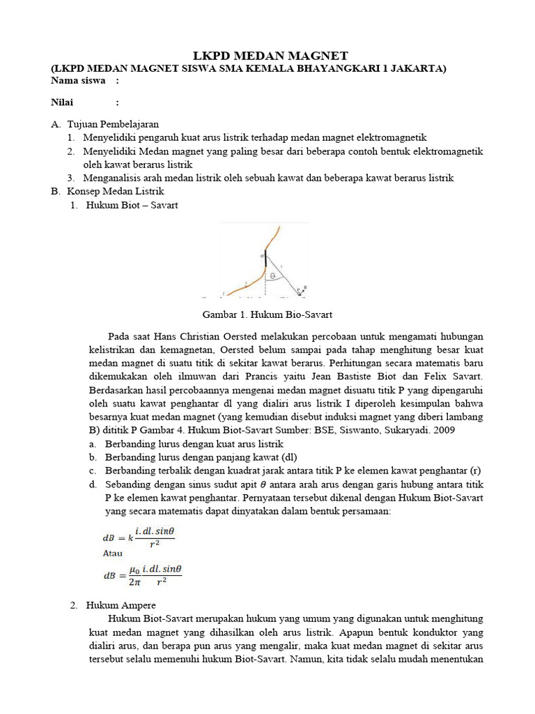 LKPD Medan Magnet | PDF