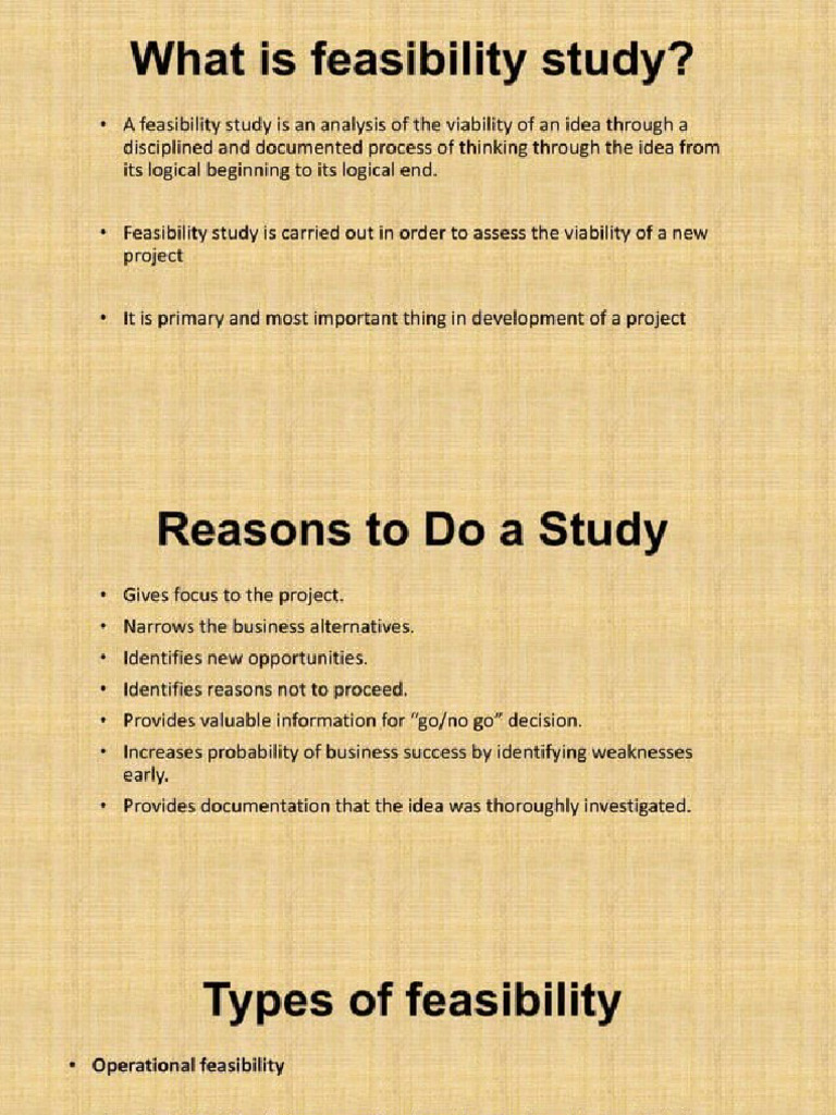 Feasibility Report Basic Concepts | PDF