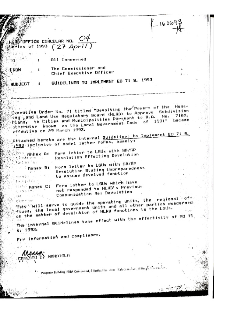 Eo 71 Guidelines Pdf