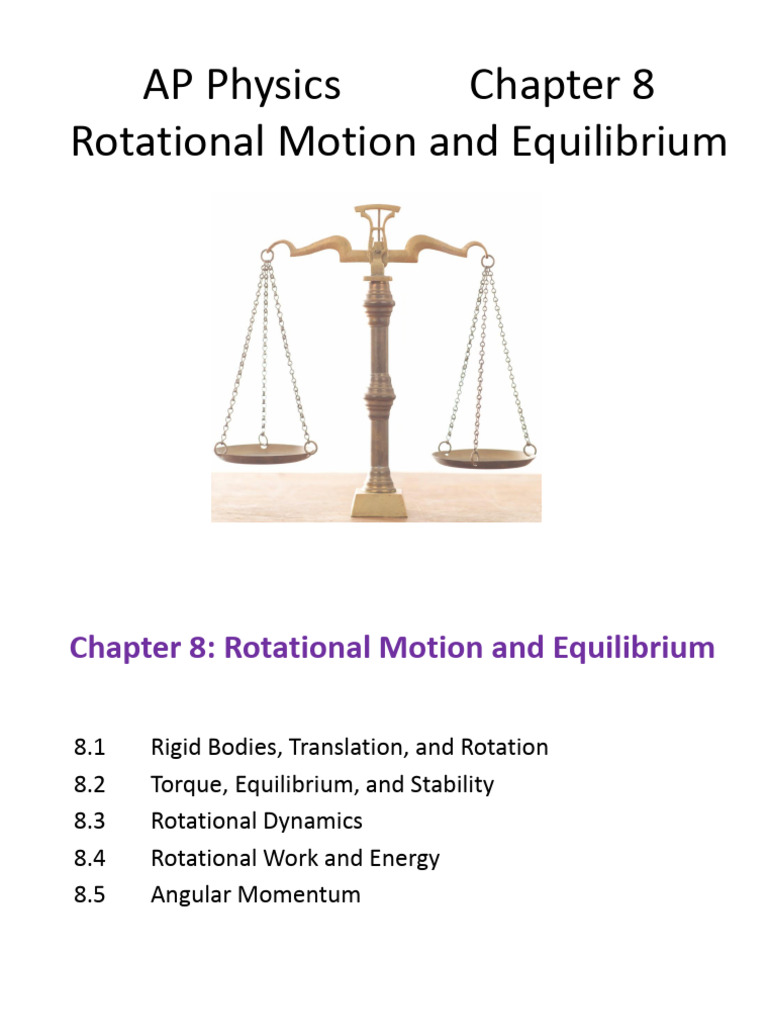 Rot Motion Notes | PDF | Rotation Around A Fixed Axis | Torque