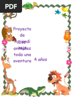 Proyecto Los Animales | PDF | Aprendizaje | Entorno natural