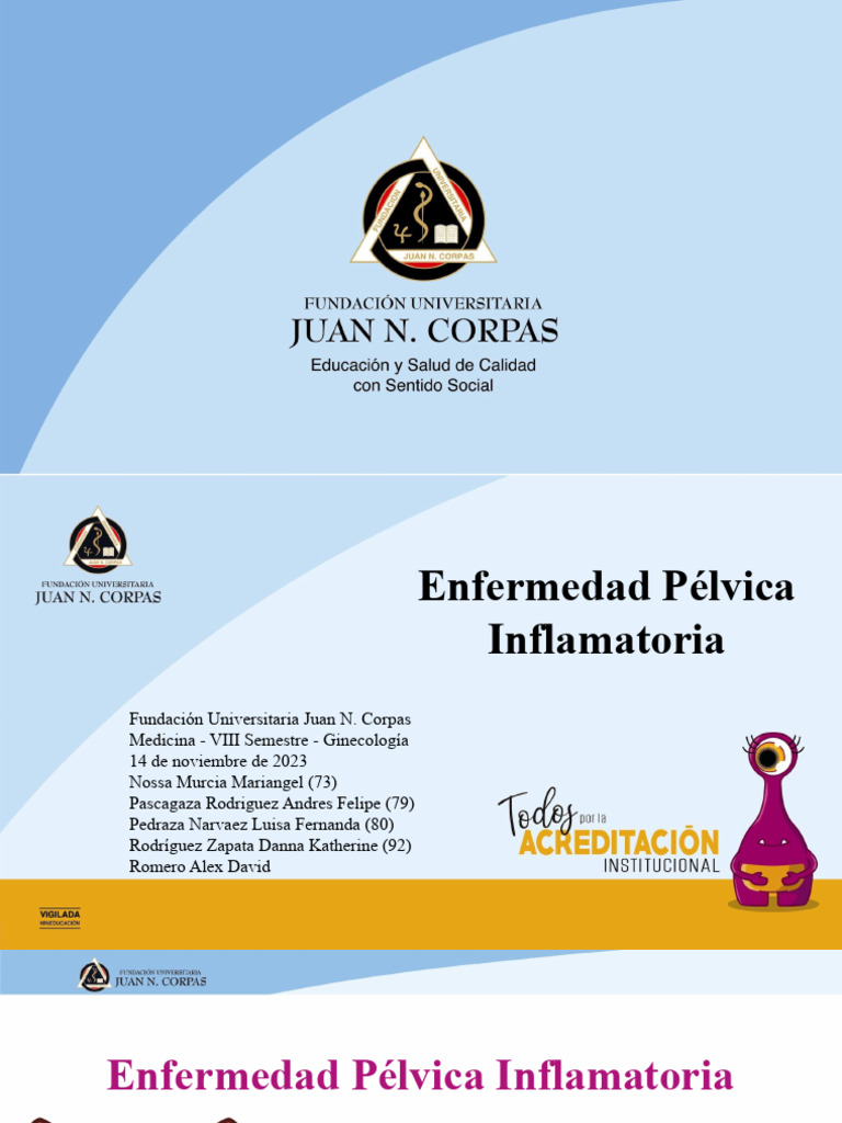 Enfermedad Pelvica Inflamatoria Diapositivas | PDF | Infección transmitida sexualmente | Salud ...