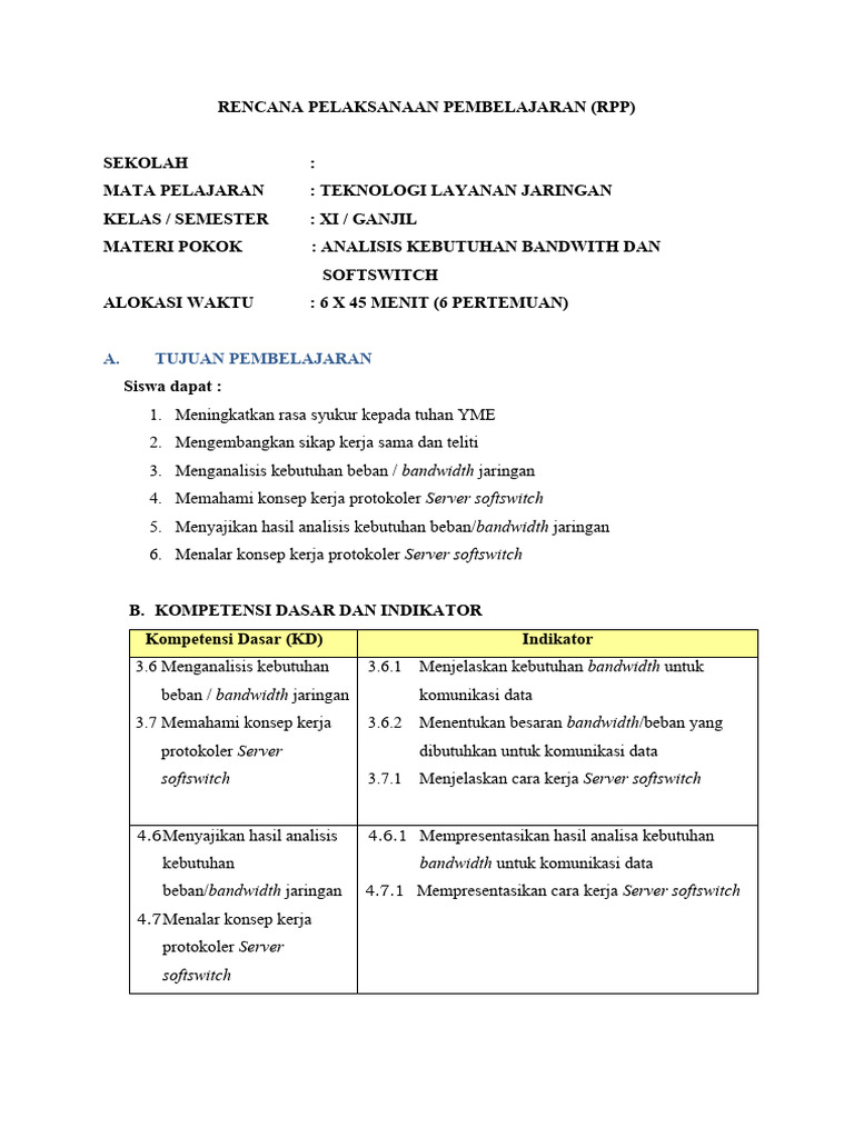 RPP TLJ-Kelas XI SMK-Bab 3 | PDF | Seni | Komputer