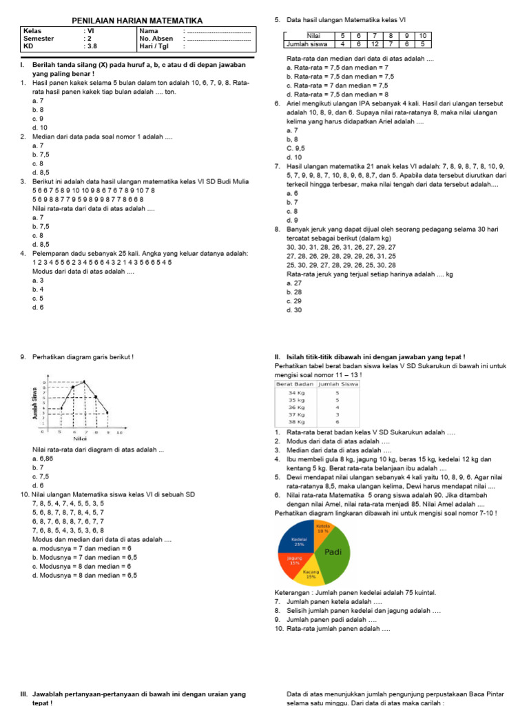 Kls 6 MTK KD 3.8 Statistika | PDF | Metode & Bahan Ajar