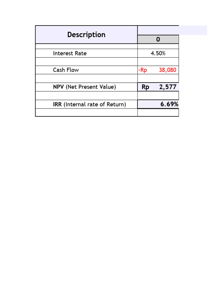 Calculation NPV IRR | PDF