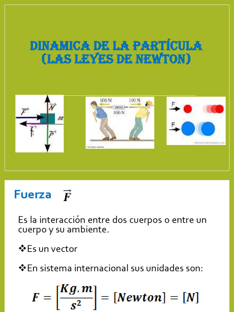 10) Dinámica de La Partícula | PDF | Fuerza | Las leyes del movimiento ...