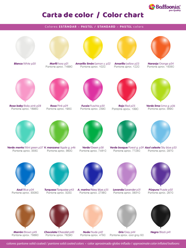 Color Chart Balloonia 2020 | PDF