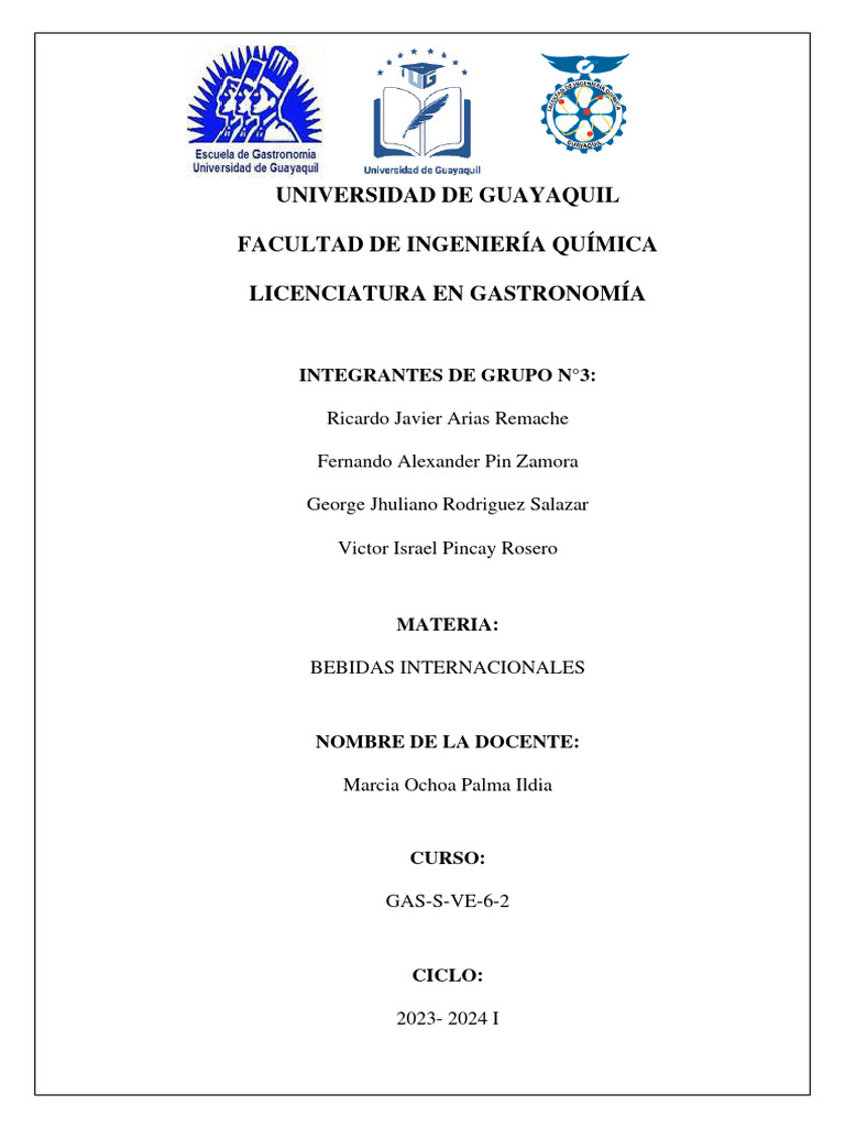 Tarea 3 U2 Investigar Sobre Las Bebidas - Whisky, Ron Vodka, Tequila, Pisco y Cachaza | PDF ...