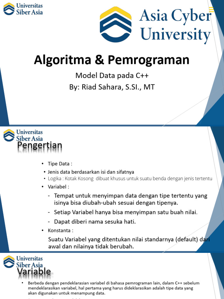 Panduan Tipe Data dan Operator C++ | PDF