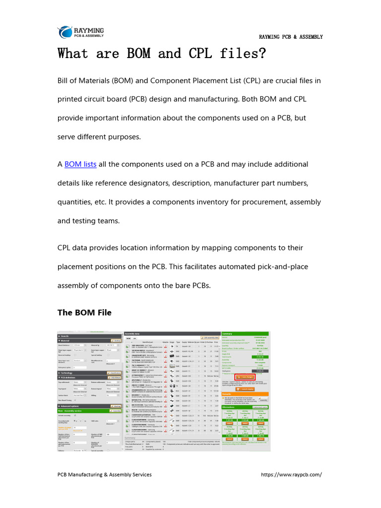What Are BOM and CPL Files | PDF | Printed Circuit Board | Electrical Engineering