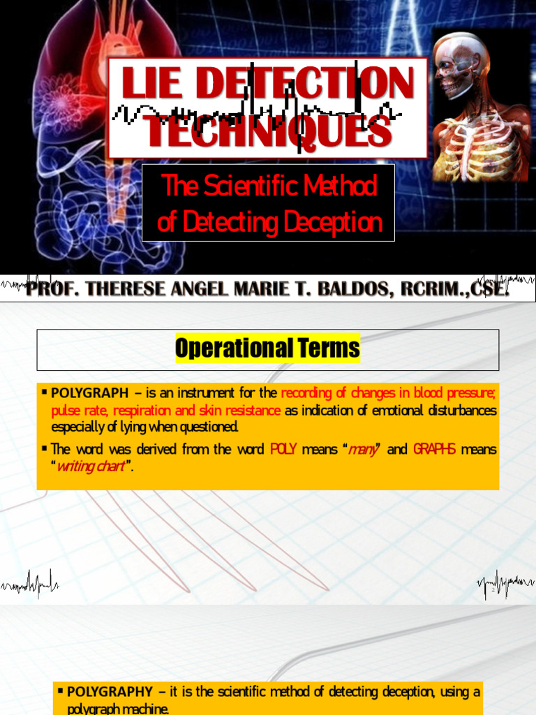 Lie Detection Techniques | PDF | Lung | Polygraph
