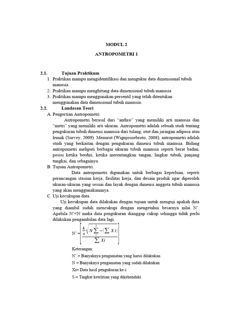 Ergonomi - Modul 2 | PDF
