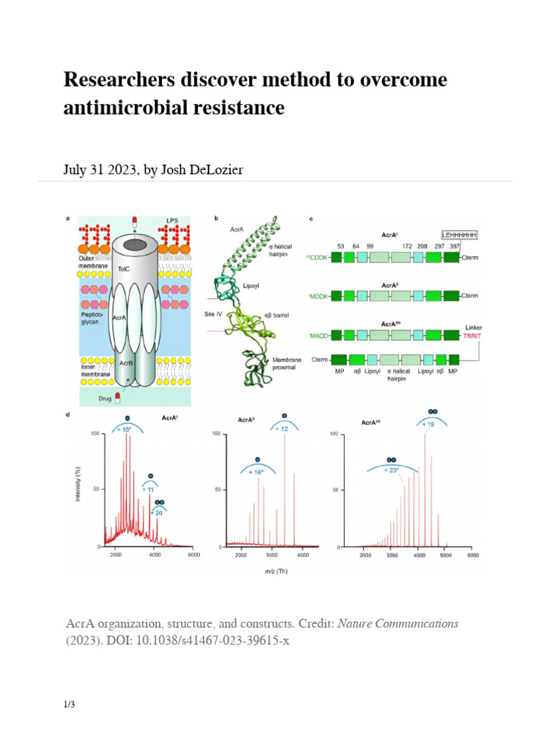 Researchers Discover Method To Overcome Antimicrobial Resistance | PDF | Antimicrobial ...