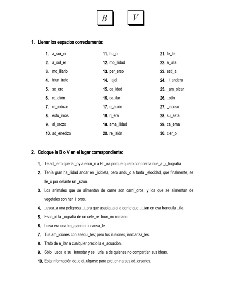 Practica De La B Y V Pdf