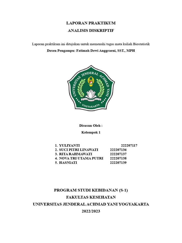 LP Kel 1 Analisis Diskriptif | PDF