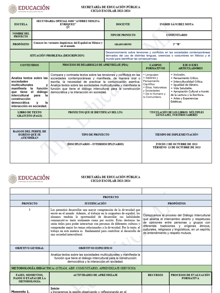 1 Plan Octubre Vesp | PDF | México | Sociedad
