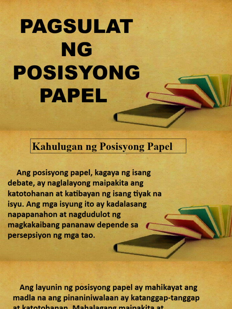 1 PPT Posisyong Papel | PDF