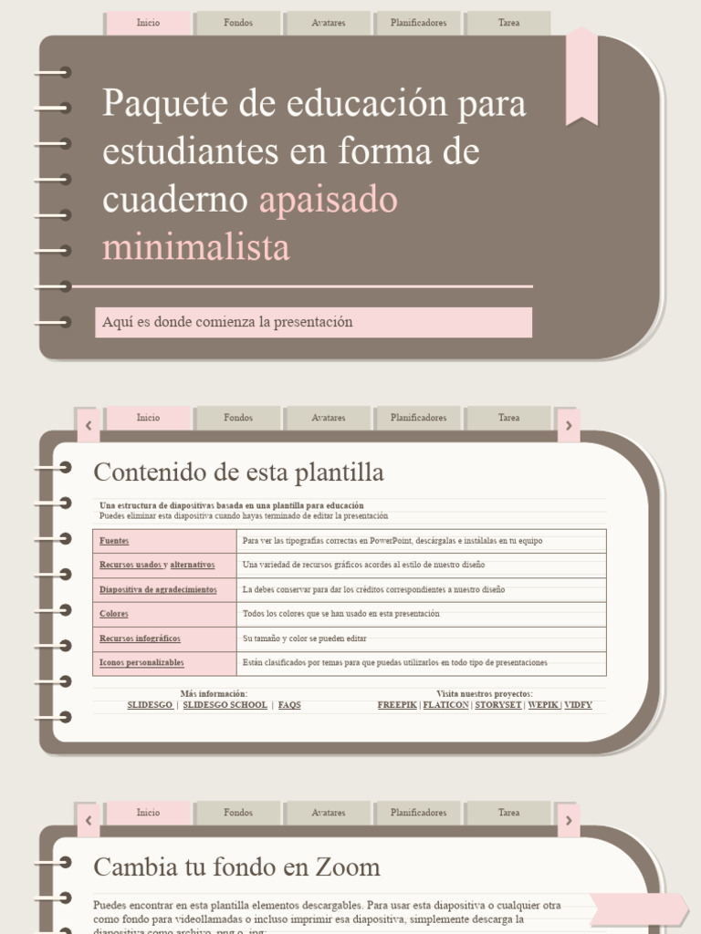 Minimalist Style Oblong Notebook Student Education Pack | PDF ...